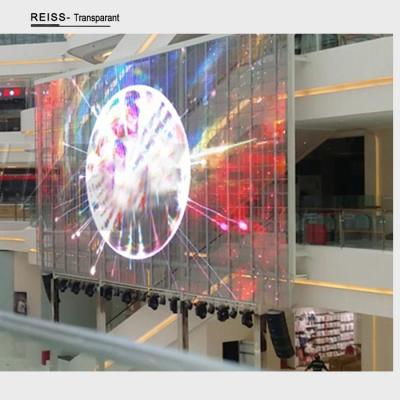 China Customized Size Transparent Glass LED Display , Transparent LED Video Wall for sale