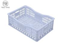 China Mesh Handheld Portable Plastic Grape Crates 618 * 410 * 200 Mm Food Grade Recycling for sale