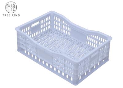 China Mesh Handheld Portable Plastic Grape Crates 618 * 410 * 200 Mm Food Grade Recycling for sale