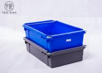 China Handheld Collapsible Plastic Crate With Swing Bar，Versa Large Plastic Storage Crates for sale