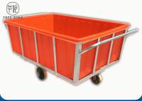 China K1200L Rectangular Commercial Plastic Laundry Trolley On Wheels For Industry Moist Linen for sale