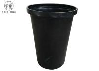 China Cylinderical 16Gallon Plastic Utility Buckets With Flat Bottom M70L OEM Black for sale