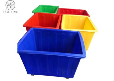China Rotomolding 80 Gallon Plastic Laundry Cart On Wheels L850 * 560 * H850 Mm K300-5 Custom for sale