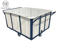 China K700Kg Rotomolding Poly Box Truck , Flat Sided Bulk Heavy Duty Laundry Cart On Wheels for sale