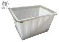 China Straight-Sided Industrial Laundry Bins On Wheels 450 Litre Polyethylene Roto Moulded for sale