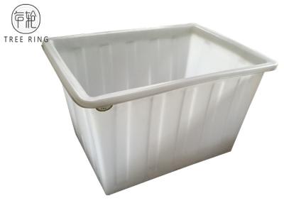 China Straight-Sided Industrial Laundry Bins On Wheels 450 Litre Polyethylene Roto Moulded for sale
