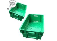 China Hygienic 180* Collapsible Plastic Crate Heavy Duty 600 * 400 * 235mm With Lid for sale