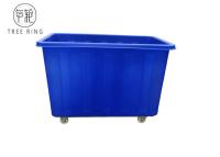 China Customized Rotational Molding 300kg Recycling Plastic Laundry Storage Cart With Insert for sale