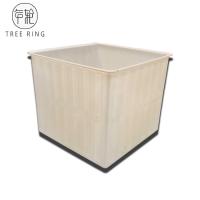 China Roto Molded Poly Box Truck Large Square Mobile Laundry Trolley With Plastic Tank for sale