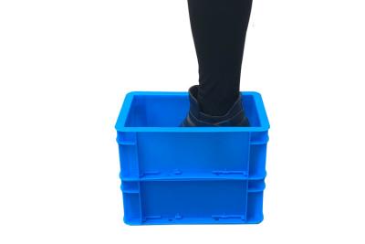 China 20 Litre Industrial Stacking Plastic Euro Storage Boxes Crate For Conveyor Systems for sale