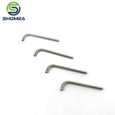 China Custom Stainless Steel 90 Degree Bent Tube 0.25-15mm OD Precision Metal Tubing for sale