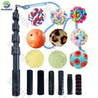 China Custom Aluminum Telescopic Flirt Pole Rope Tug Dog Toy 13-28mm OD for sale