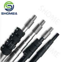 China Custom Painted Anodized Aluminum Telescopic Pole 13-28mm OD Adjustable Square Oval Tube with Twist Lock for sale