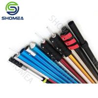 China Custom Painted Anodized Aluminum Telescopic Pole 13-28mm OD Adjustable Square Oval Tube with Twist Lock for sale
