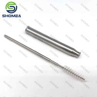 China Custom stainless steel telescopic straw with bristled brush for sale