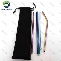 China Custom Stainless steel collapsible straws for sale