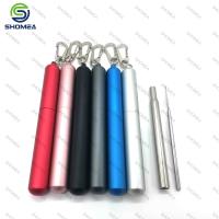 China Custom stainless steel folding straw with portable storage case for sale