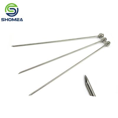 China Shomea Customized thick wall  stainless steel bent sharp needle for sale