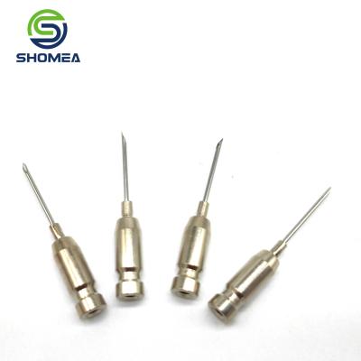 China SHOMEA Customized Stainless Steel Lancet Needle with Brass Metal Base 0.25-15mm OD for sale