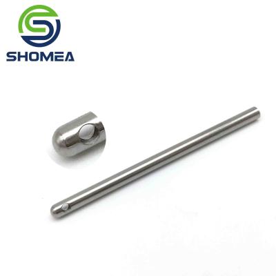China SHOMEA Custom 304/316 Stainless Steel One Round Closed End Tube with Drilling Hole OD 0.25-15mm for sale