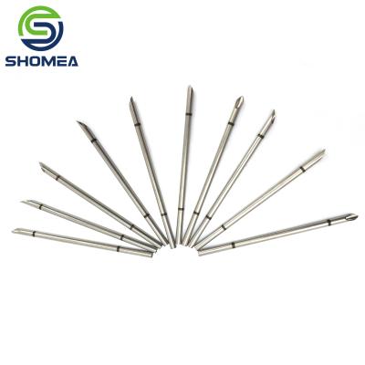 China SHOMEA Custom 11G Laser Marking Stainless Steel Trocar Needle with Lancet Tip OD 0.25-15mm for sale