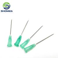 China SHOMEA Custom Stainless Steel Lancet Bevel End Needle 11G-32G with Plastic Luer Lock for sale