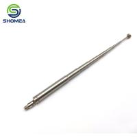 China SHOMEA Custom Stainless Steel Brass Telescopic Whip Antenna 6.5Ft 8.5Ft 17.5Ft Rotating Joint for sale
