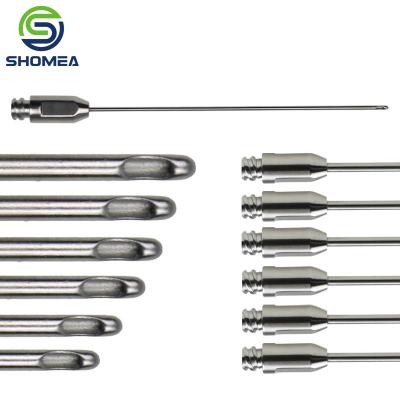 China SHOMEA customized Electrolytic polishing Single hole Lipsuction Tube with threaded luer lock for sale
