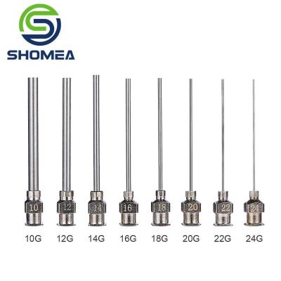 China SHOMEA Custom 304 316 Stainless Steel Glue Dispensing Needle with Luer Lock 0.25-15mm OD for sale