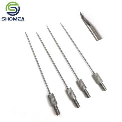 China SHOMEA Custom 0.45-1.5mm Small Diameter Stainless Steel Bent Tip Needle with Hub for sale