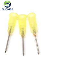 China SHOMEA Custom 304 316 Stainless Steel Glue Dispensing Needle with Plastic Hub Base 3G to 32G for sale