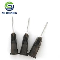 China SHOMEA Custom 16G-28G Stainless Steel Glue Dispensing Needle with Plastic Hub Base for sale