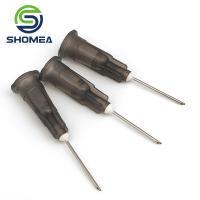 China SHOMEA Custom 16G-28G Stainless Steel Glue Dispensing Needle with Plastic Hub Base for sale