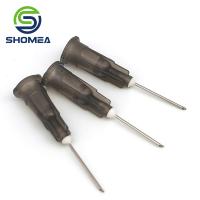 China SHOMEA Custom 16G-28G Stainless Steel Glue Dispensing Needle with Plastic Hub Base for sale