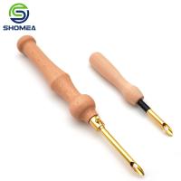 China SHOMEA Custom DIY Gold Plated Big Eye Stainless Steel Embroidery Needle 3G-32G for sale