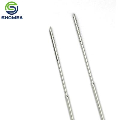China SHOMEA Custom Thin Wall laser marking stainless steel slotted needle with back cut tip for sale