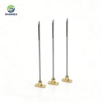China Customized 0.6-1.2mm Gold Plated Base Slotted Needle with Single Bevel Tip for sale