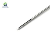 China Customized 0.6-1.2mm Gold Plated Base Slotted Needle with Single Bevel Tip for sale