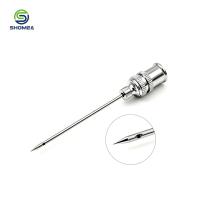 China Customized Pencil Point Side Hole Needle with Knurled Custom Luer Lock for sale