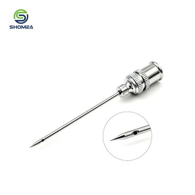 China Customized Pencil Point Side Hole Needle Component with Knurled Custom Luer Lock (Made to Customer Drawing) for sale