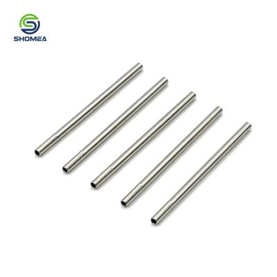 China Customized Knurled Small Straight Tube with Threaded End for sale