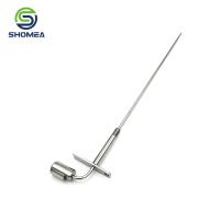 China Customized IVD Stainless Steel Flange Temperature Probe with Angled Cylindrical Connector for sale