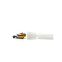 China Customized TC4 Titanium Alloy Composite Straight Abutment with Gold Collar for sale
