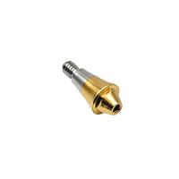 China Customized TC4 Titanium Alloy Composite Straight Abutment with Gold Collar for sale