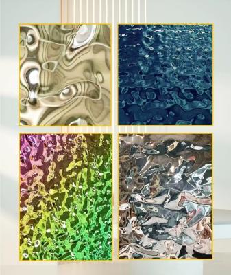 China Salt Spray Proof 304 Water Ripple Steel Sheet For Hotel Facade / Coastal Balcony Railing for sale