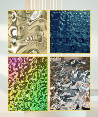China Lightweight Water Ripple Stainless Steel Sheet Easy Install For Ceiling / Wall Decor for sale