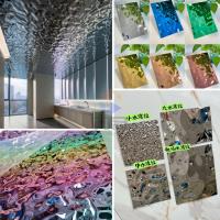 China Custom Size Stainless Steel Water Ripple Sheet Brushed Finish For Elevator Interiors for sale