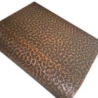 China Hand Hammered Stainless Steel Plates Unique Textured For Interior Wall Art Decor for sale