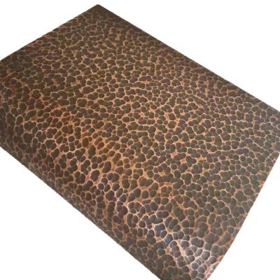 China Hand Hammered Stainless Steel Plates Unique Textured For Interior Wall Art Decor for sale