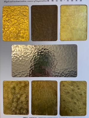 China Multi Style Hand Hammered Finish Stainless Steel Plates Modern Interior Themes for sale